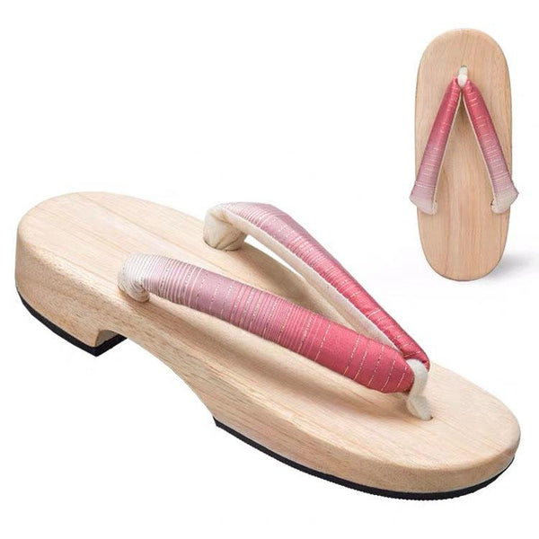 Women Geta Sandals - Pink Straps | Getamashi